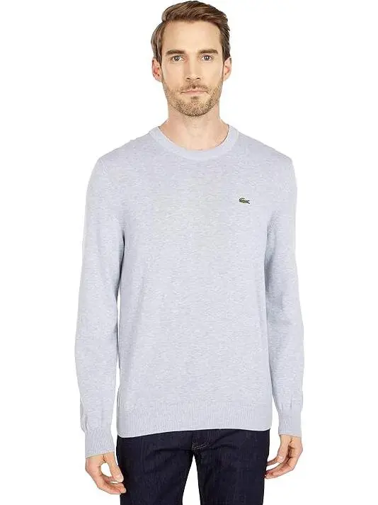 Lacoste Long Sleeve Crew Neck Sweater - Gray
