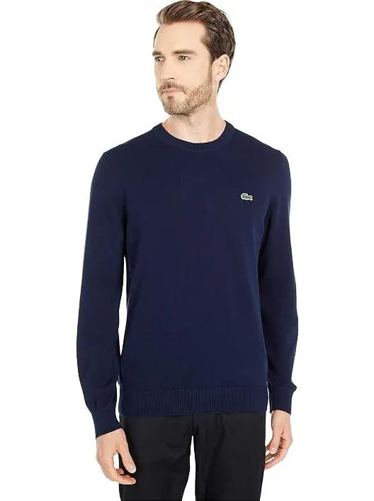 Lacoste Long Sleeve Crew Neck Sweater - Navy