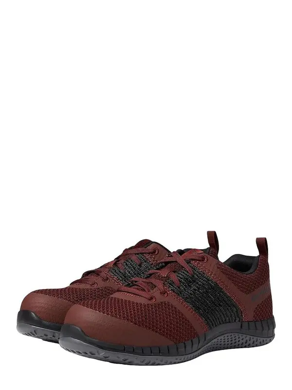 REEBOK Print Work Ultk Composite Toe Athletic Oxford - Burgundy