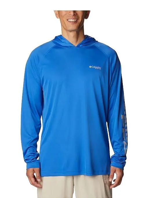 Columbia Pfg Terminal Tackle Hooded Performance Sweatshirt - Blue