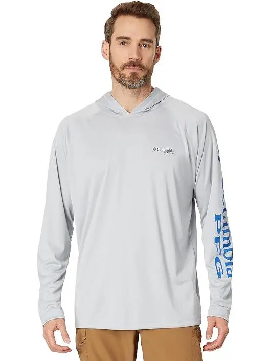 Columbia Pfg Terminal Tackle Hooded Performance Sweatshirt - Gray