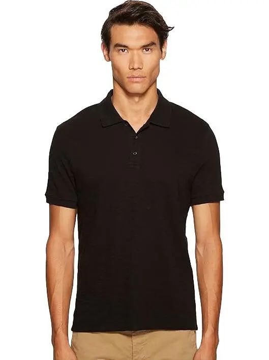 Vince Classic Polo T Shirt Sphere - Black