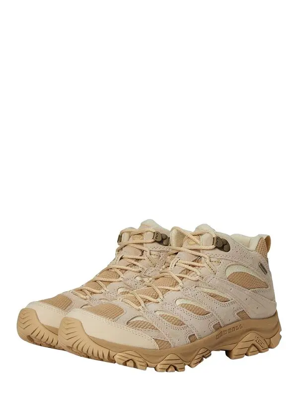 Merrell Moab 3 Mid Waterproof Lace-up Hiking Boots - Beige