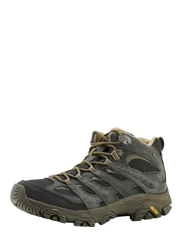 Merrell Moab 3 Mid Waterproof Lace-up Hiking Boots - Black