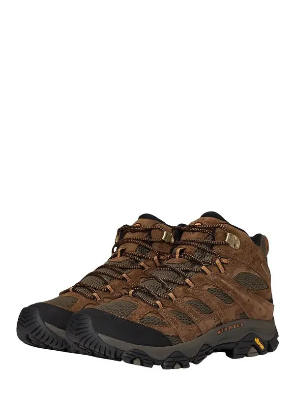 Merrell Moab 3 Mid Waterproof Lace-up Hiking Boots - Tan