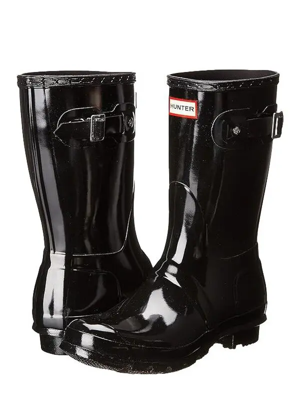 Hunter Original Short Gloss Boots - Black