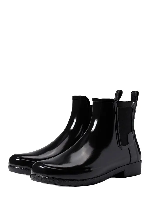 Hunter Refined Chelsea Gloss Boots - Black