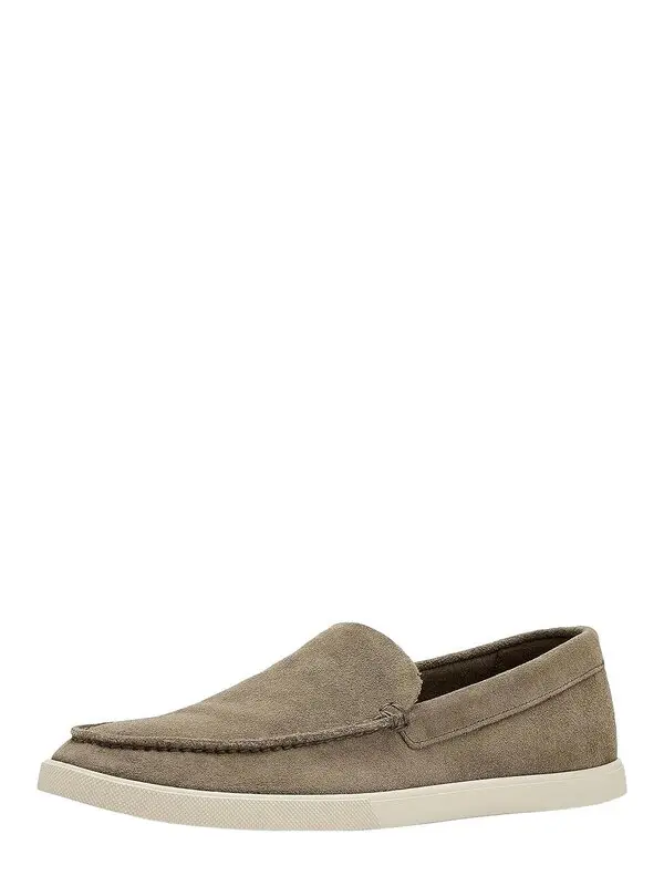 Vince Sonoma Woven Suede Slip-on Loafers - Beige