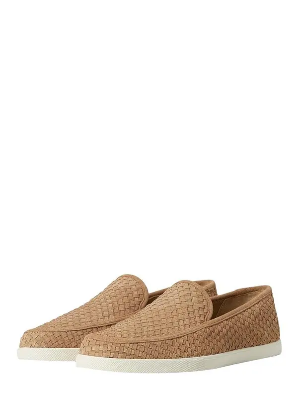Vince Sonoma Woven Suede Slip-on Loafers - Brown