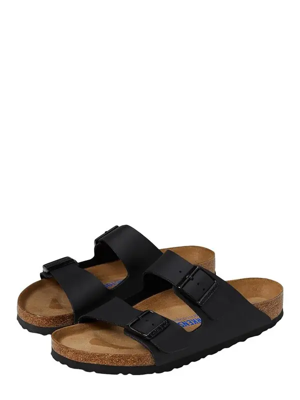 BIRKENSTOCK Arizona Soft Footbed Birko-flor Sandals - Black