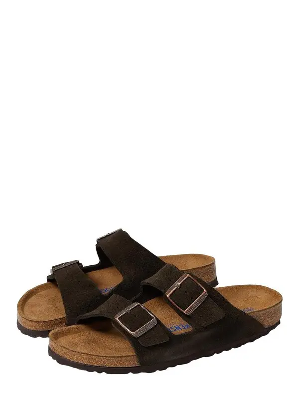 BIRKENSTOCK Arizona Soft Footbed Suede Sandals - Brown