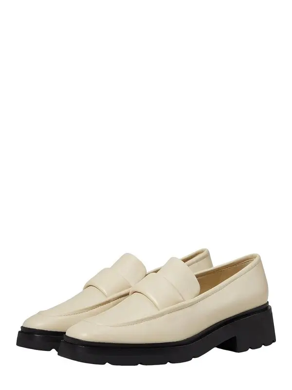 Vince Robin Leather Loafer With Lug Sole - Beige