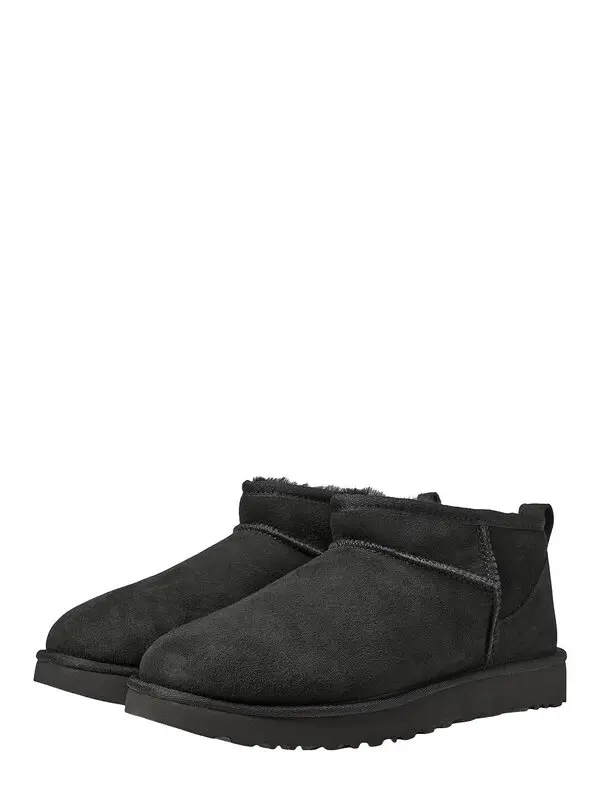 UGG Classic Ultra Mini Ankle Boots - Black