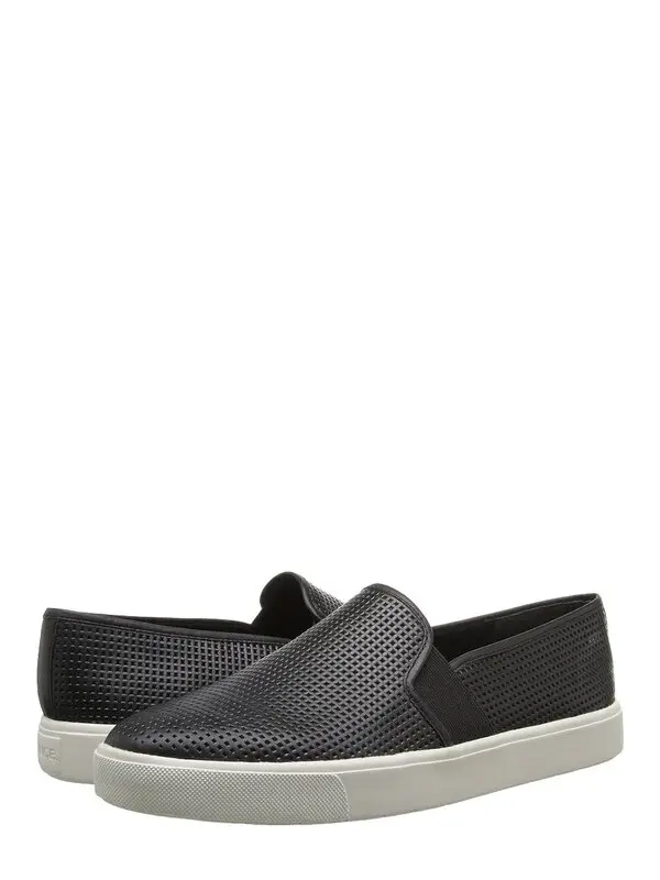 Vince Blair 5 Leather Perforated Slip-on Sneakers - Black