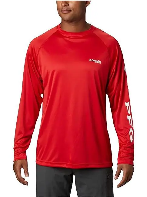 Columbia Long Sleeve Pullover Shirt - Red