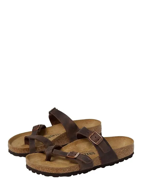 BIRKENSTOCK Mayari Oiled Leather Sandals - Brown