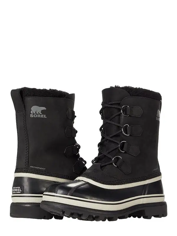 Sorel Caribou Waterproof Lace-up Boots - Black