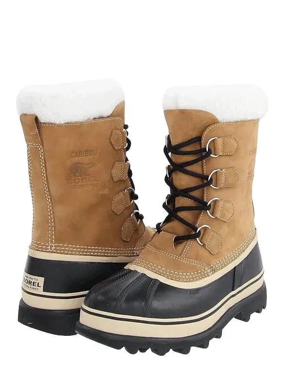Sorel Caribou Waterproof Lace-up Boots - Tan