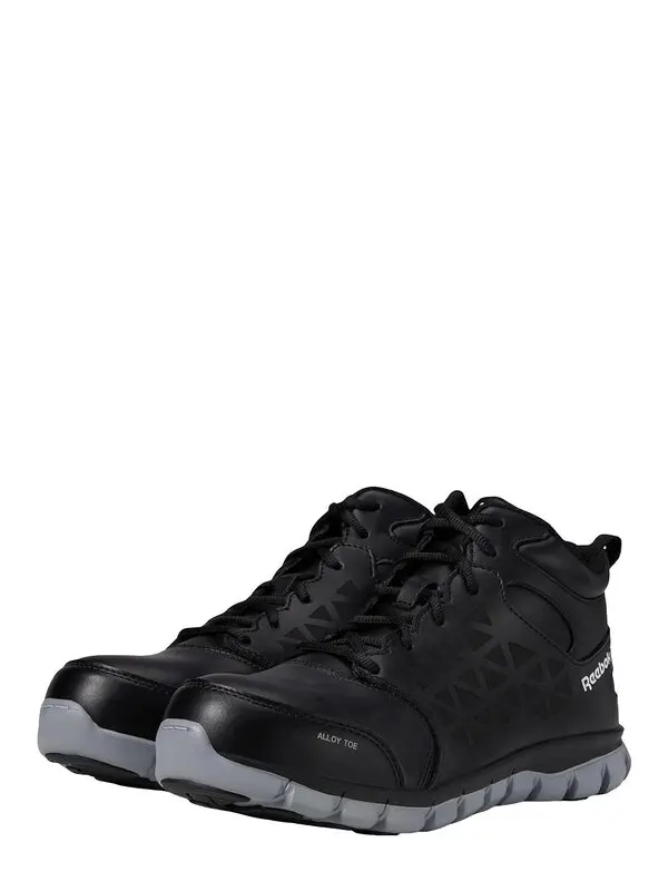 REEBOK Sublite Cushion Work Mid Eh Alloy Toe Boots - Black