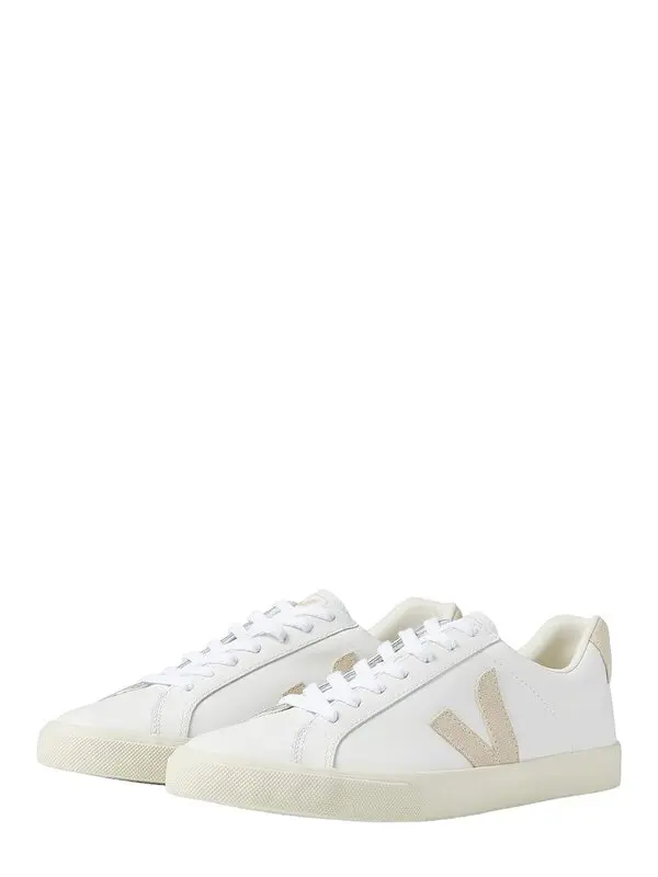 VEJA Esplar Logo Sneakers With Contrast Heel Tab - White