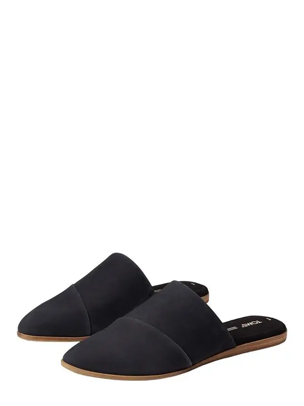 Toms Jade Leather Slip-on Mules - Black