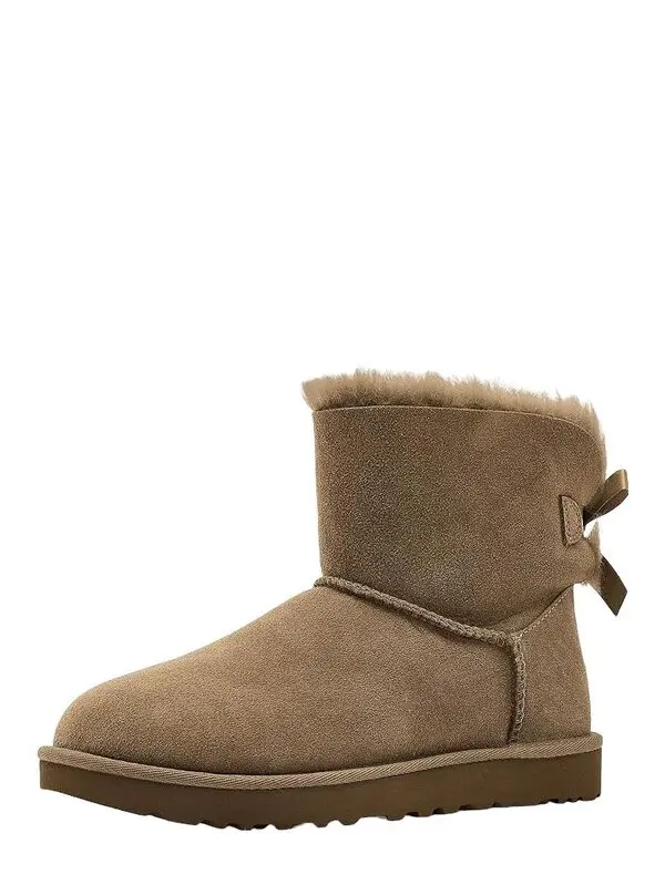 UGG Mini Bailey Bow Ii Ankle Boots With Bow Detailing - Bronze