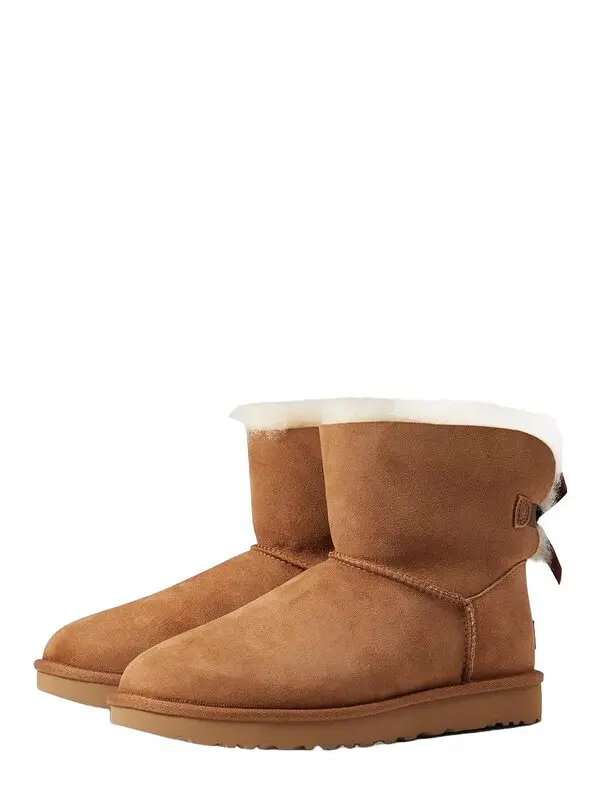 UGG Mini Bailey Bow Ii Ankle Boots With Bow Detailing - Brown