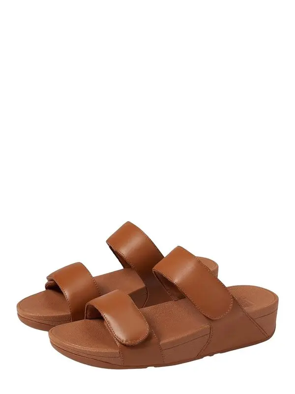 Fitflop Lulu Adjustable Leather Slides - Brown