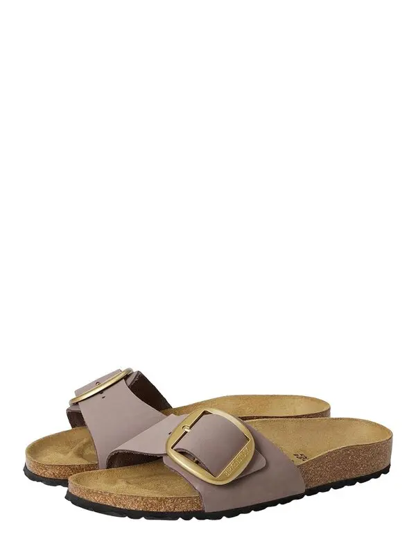 BIRKENSTOCK Madrid Big Buckle Nubuck Leather Sandals - Red