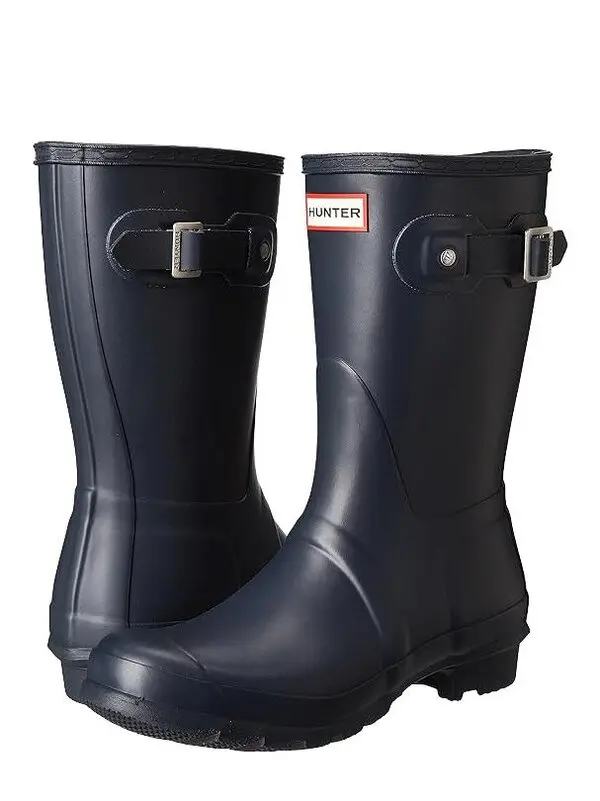 Hunter Original Short Buckled Boots - Navy