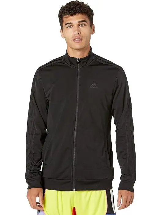 Adidas Essentials 3-stripes Tricot Track Jacket Coat - Black