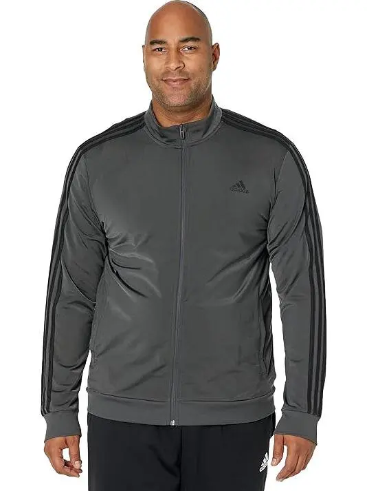 Adidas Essentials 3-stripes Tricot Track Jacket Coat Scarlet - Gray