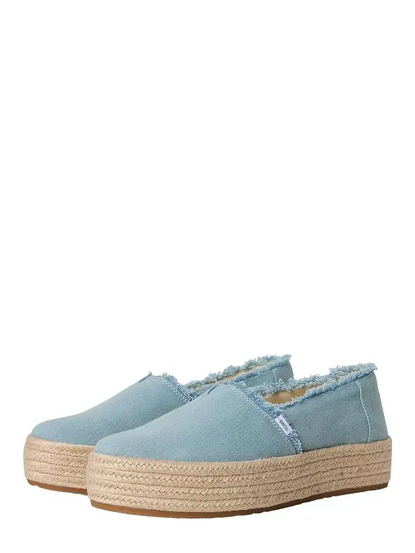 Toms Espadrille Platform Slip-on Shoes - Blue