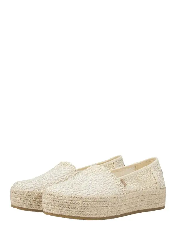Toms Espadrille Platform Slip-on Shoes - White
