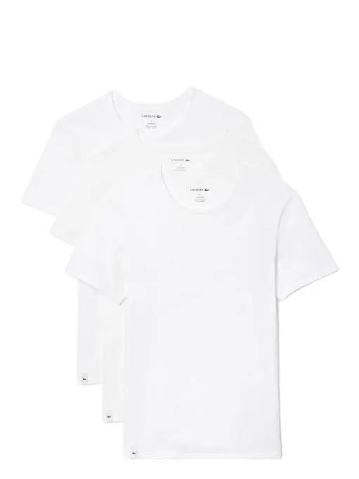 Lacoste 3-pack Crew Neck Slim Fit Essential T-shirt Clothing - White