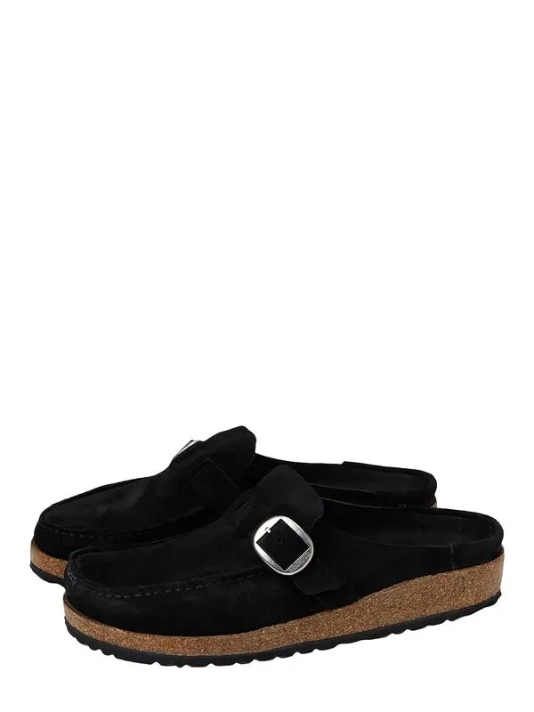 BIRKENSTOCK Buckley Suede Clogs - Black