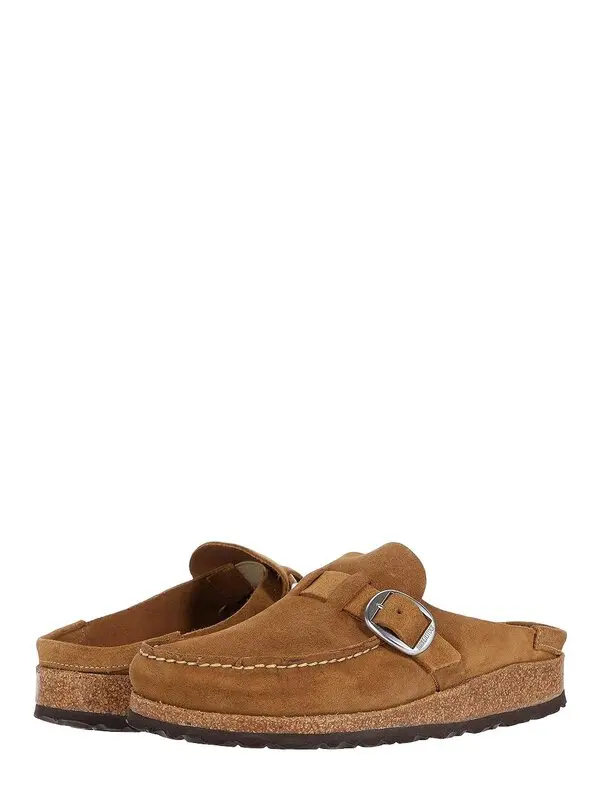 BIRKENSTOCK Buckley Suede Clogs - Tan