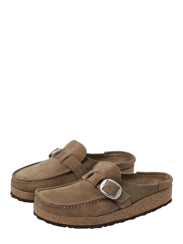 BIRKENSTOCK Buckley Suede Clogs - Taupe
