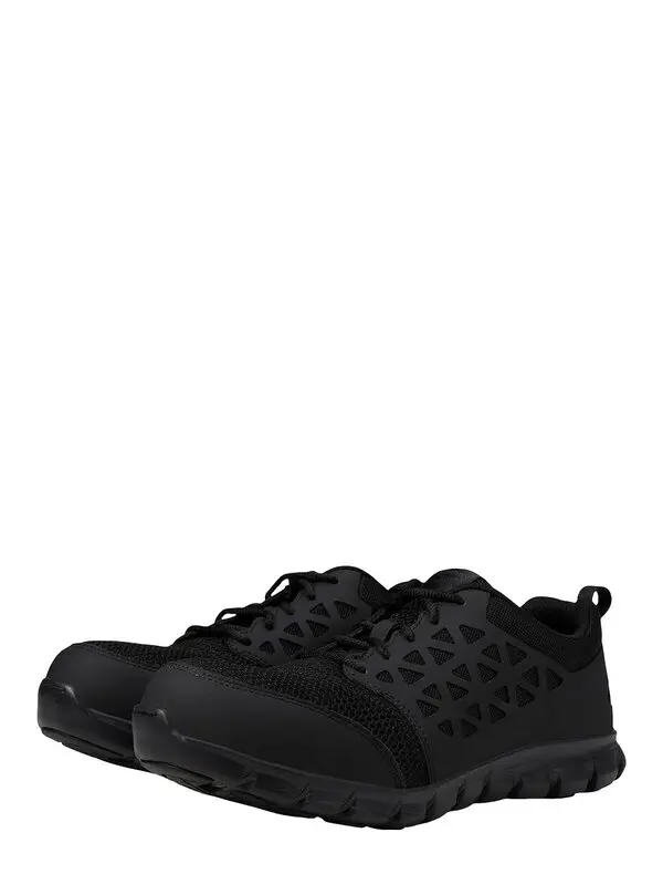 REEBOK Sublite Cushion Work Comp Toe Esd Lace Up Boots - Black