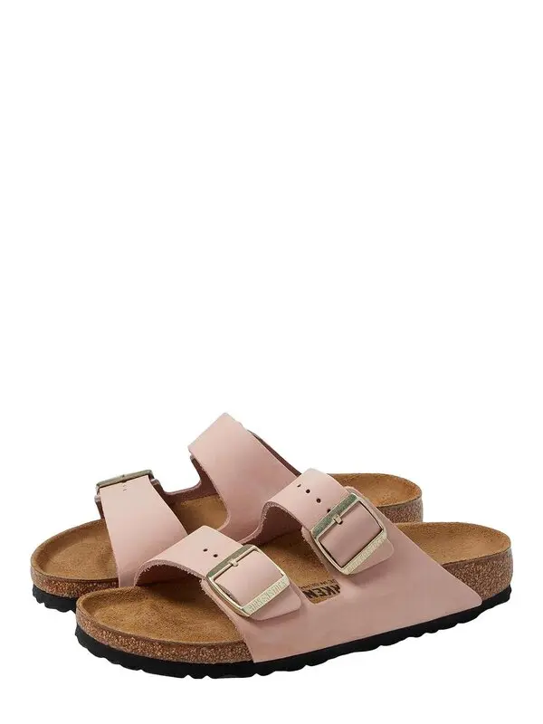 BIRKENSTOCK Arizona Soft Footbed Nubuck Leather Sandals - Pink