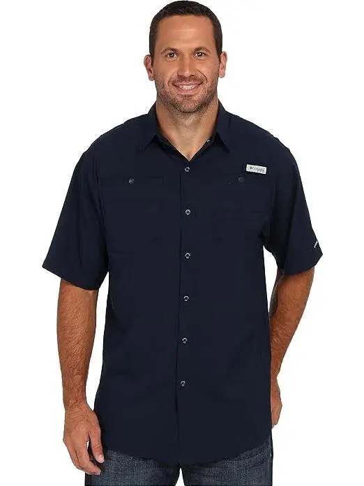 Columbia Big Tall Tamiamitm Ii S/s Short Sleeve Button Up City Grey - Navy
