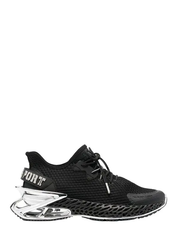 PLEIN SPORT Thunder Force Lace-up Sneakers - Black