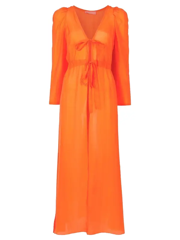 CLUBE BOSSA Darina Front-slit Dress - Orange