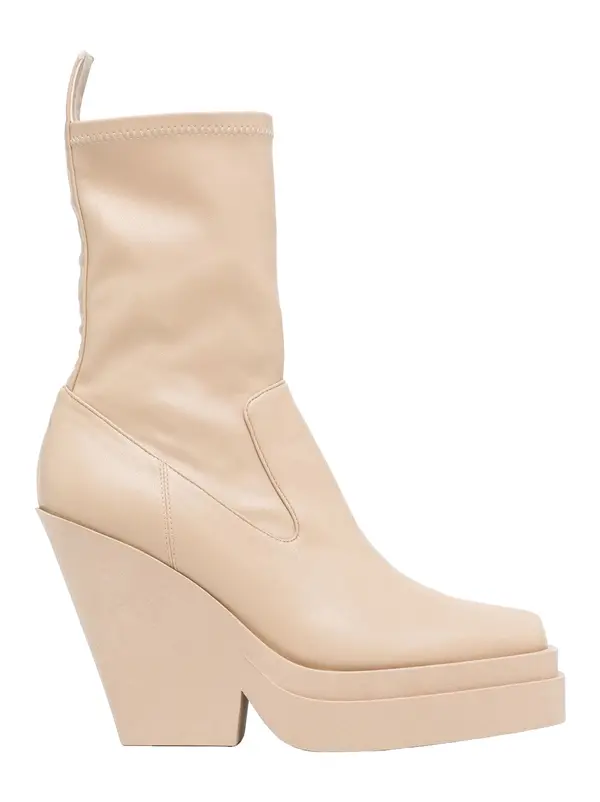 GIABORGHINI Texan 120mm Ankle Boots - Neutrals