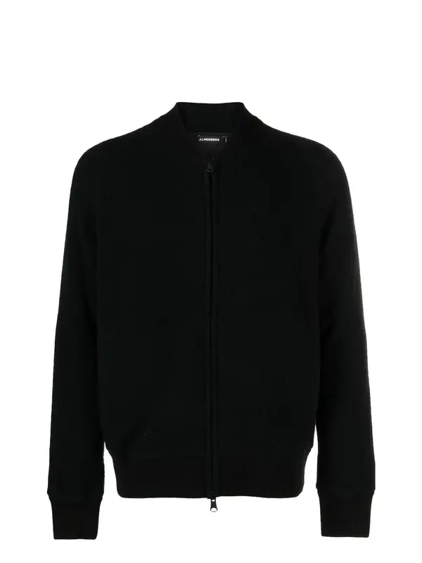 J. Lindeberg Mario Front-zip Fastening Jumper - Black