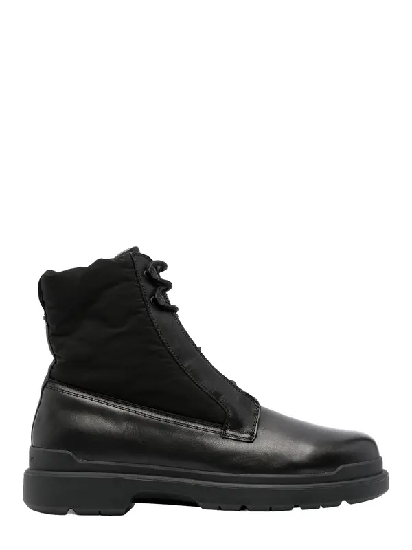 Calvin Klein Padded-panel Lace-up Boots - Black