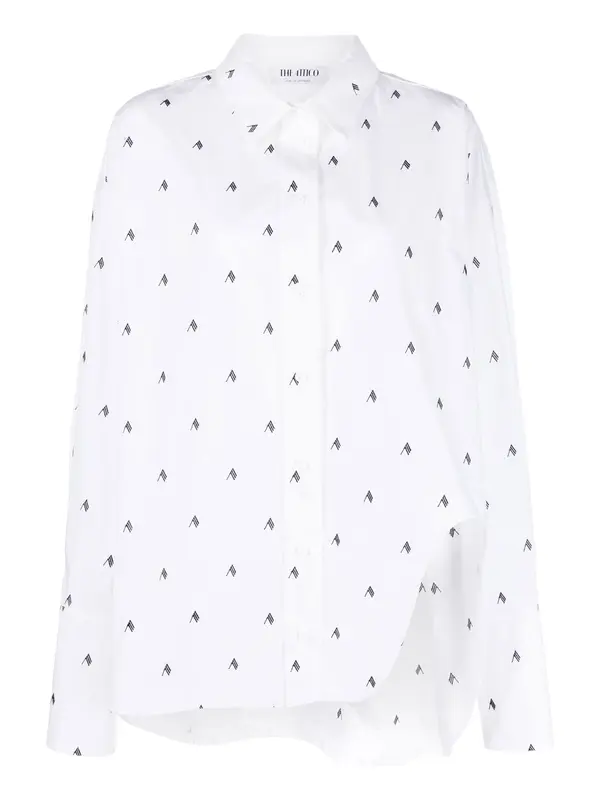 Attico Diana Logo-print Shirt - White