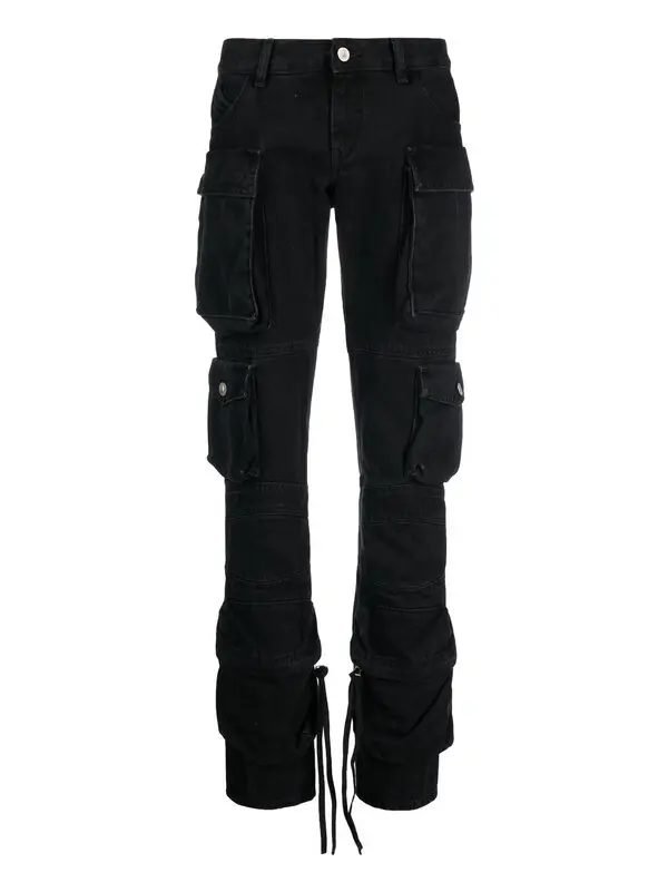 Attico Mid-rise Straight-leg Jeans - Black