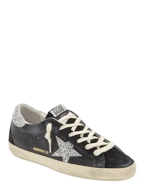 GOLDEN GOOSE Super-star Low-top Sneakers - Black/silver/cream
