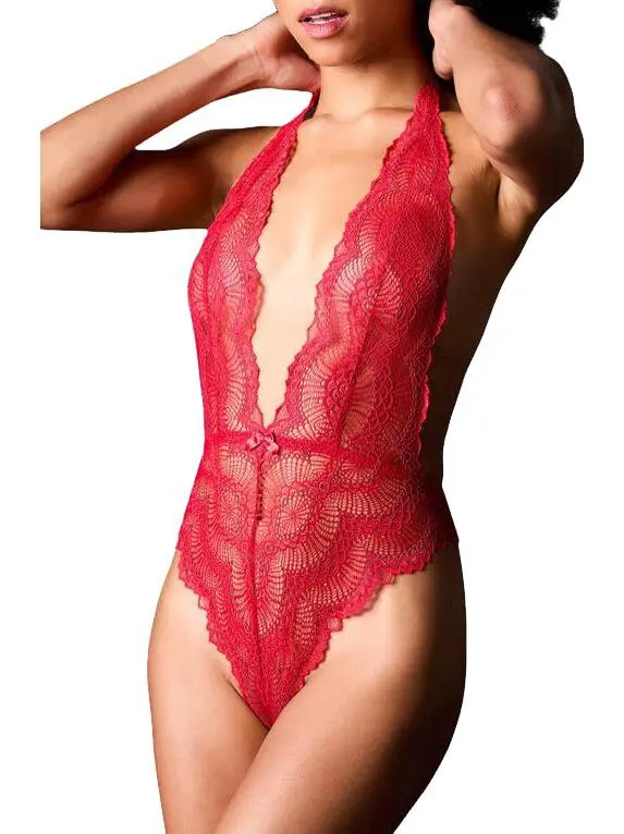 JOURNELLE Natalia Lace Bodysuit - Scarlet